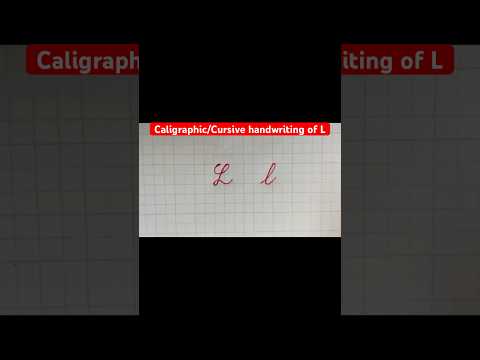 Caligraphic/Cursive handwriting practice of L #lettering #handwriting #caligraphy
