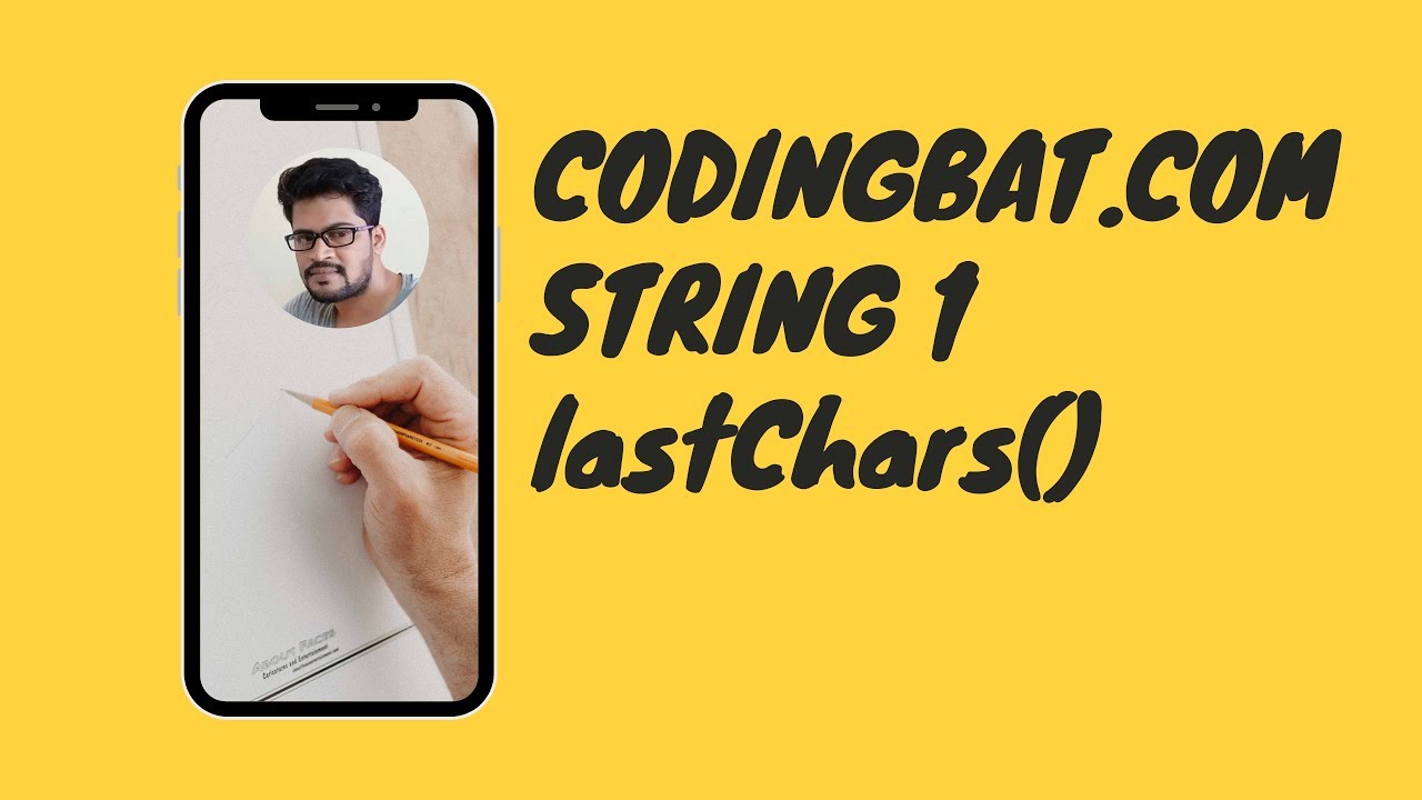 22 Codingbat | String 1  | lastChars | Java coding practice | UiBrains | by Naveen Saggam