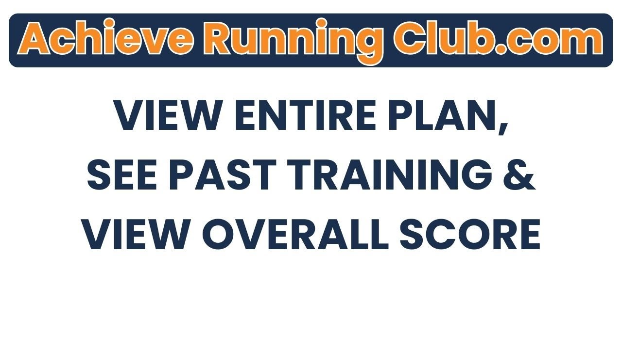 View Full Plan and View Training History
