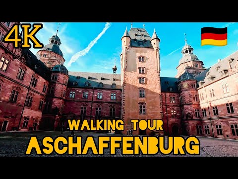 Aschaffenburg, Germany - Walking Tour - The happiest city in Germany - Ultra HD 4K 60fps