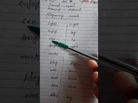 class.4th sub.G Eng Topic. Rhyming words(the blind boy)