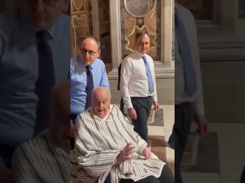 'Pope' Francis in Plain Clothes in Saint Peter's Basilica Today