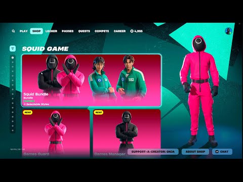 Fortnite's *NEW* ITEM SHOP! (SQUID GAMES)