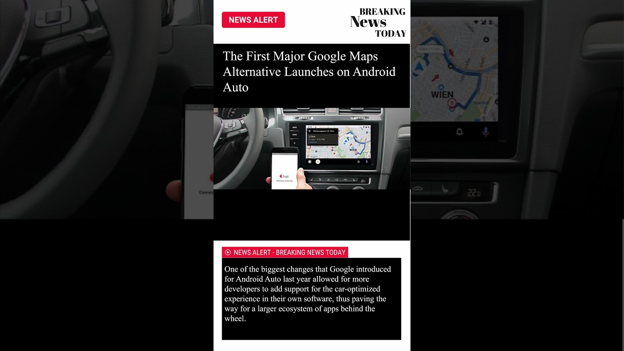 The First Major Google Maps Alternative Launches on Android Auto - News #Shorts