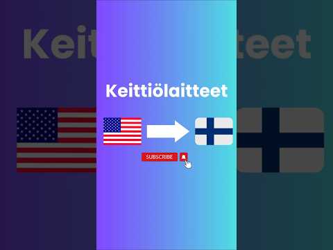 Keittiölaitteet #opisuomea #suomenkieli