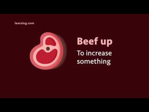 Phrasal verb: Beef up (meaning, examples, pronunciation)