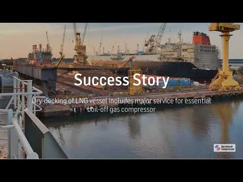 Success Story: Dry-docking of LNG vessel includes service for BOG compressor