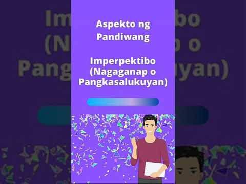 Aspekto ng Pandiwang Imperpektibo( Nagaganap o Pangkasalukuyan) #shorts
