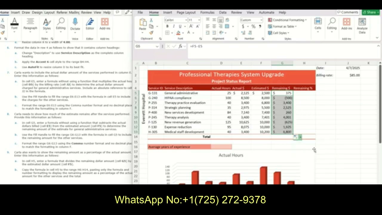 Excel 365/2021 | Modules 1-3: SAM Capstone Project 1a Ensight Healthcare Consultants #shellycashman