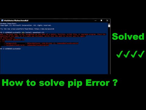 Pip error solution | How to solve pip error (powershell error)? | Pip error solved✔✔