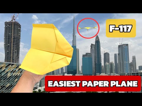 How to make F 117 paper plane || beautiful aeroplane || easy jet plane