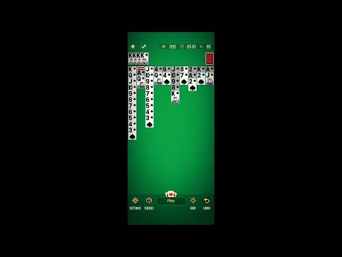 Spider Solitaire (by Degoo) - free offline classic card game for Android - gameplay.