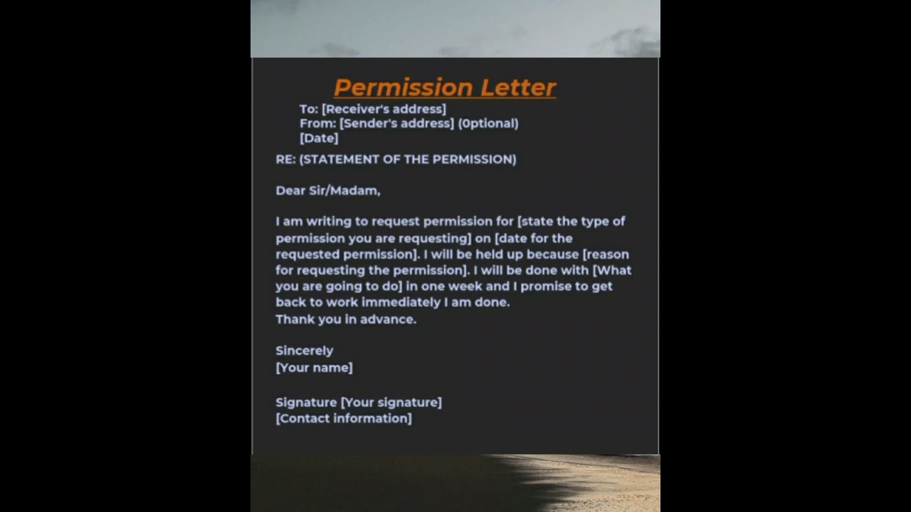 permission letter in english..