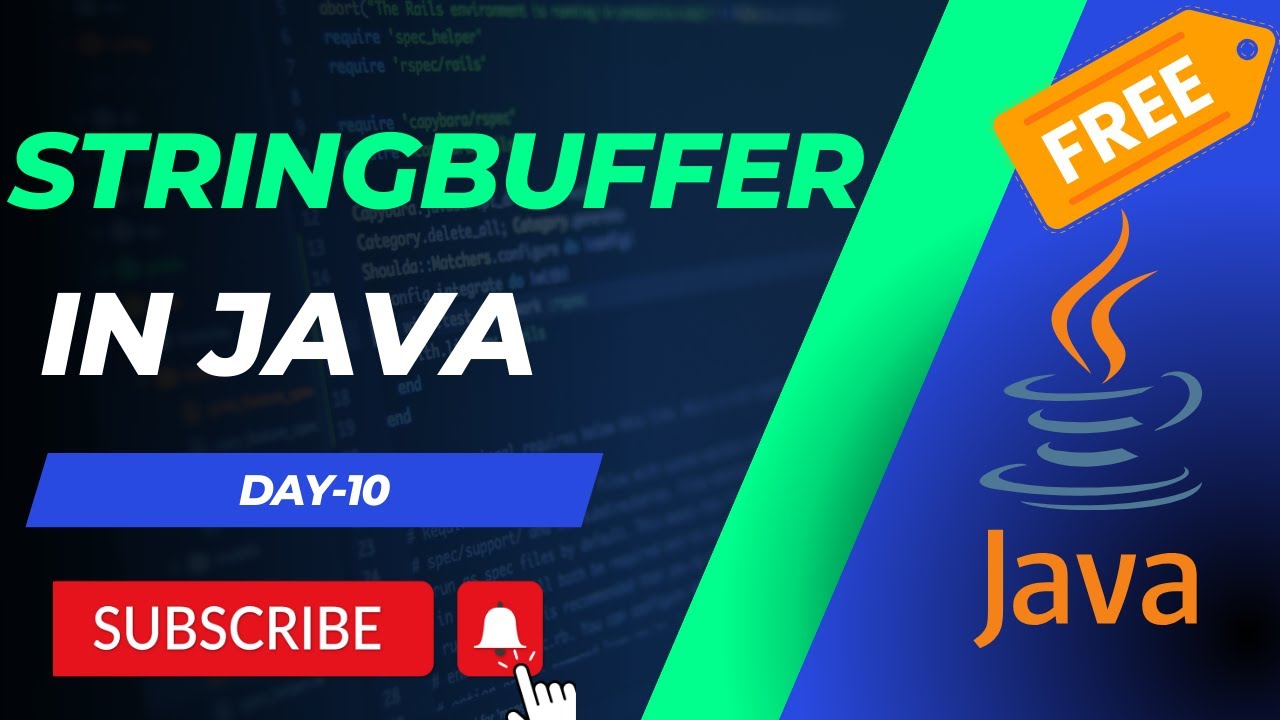 Core Java Tutorial - DAY 10: String Buffer | Java Programming for Beginners