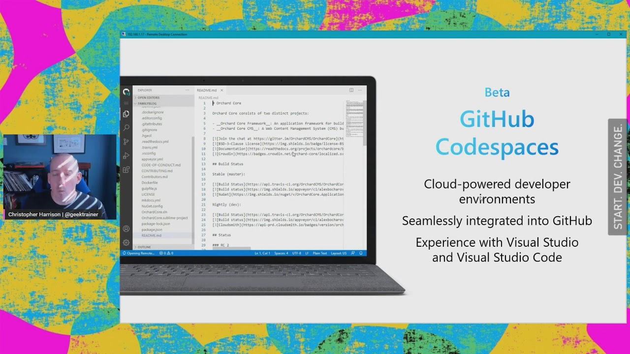 Quickly coding with Codespaces