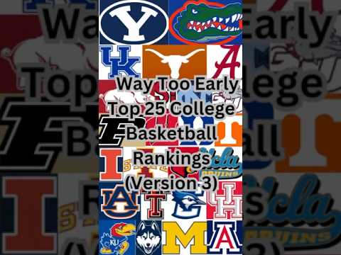 Way Too Early Top 25 College Basketball Rankings (Version 3) #collegebasketball #shorts #shortsfeed