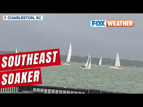 Windy, Rainy Evening For Southeast As Heavy Moisture Moves Up The Coast