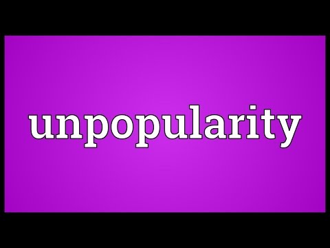 Unpopularity Meaning