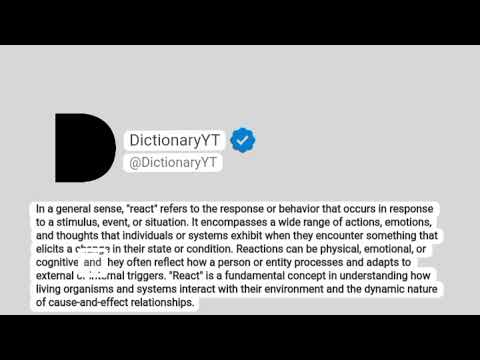 React Meaning in English
