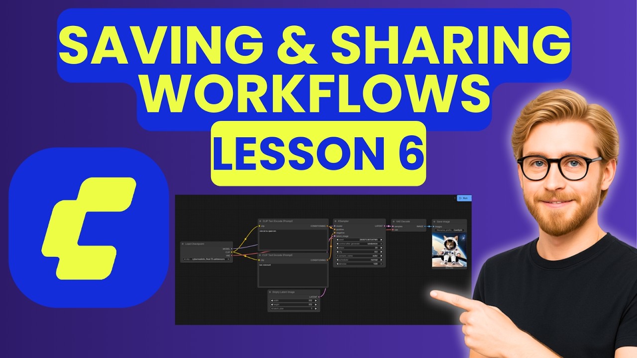 ComfyUI Tutorial: How to Save, Load & Share Workflows (2 Ways)