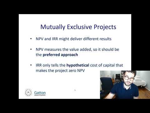 Capital Budgeting 4 - Mutually Exclusive Projects