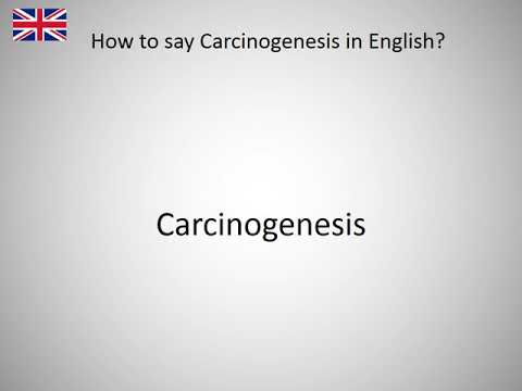 How to say Carcinogenesis in English?