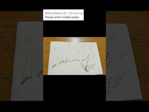 monika 🔥|| make designing letters #jaspal arts #shortvideo #art #drawing #shading