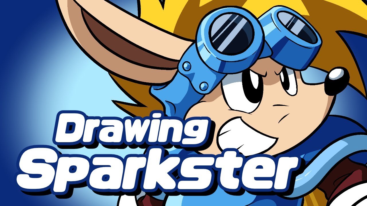 Drawing Sparkster from Rocket Knight 2