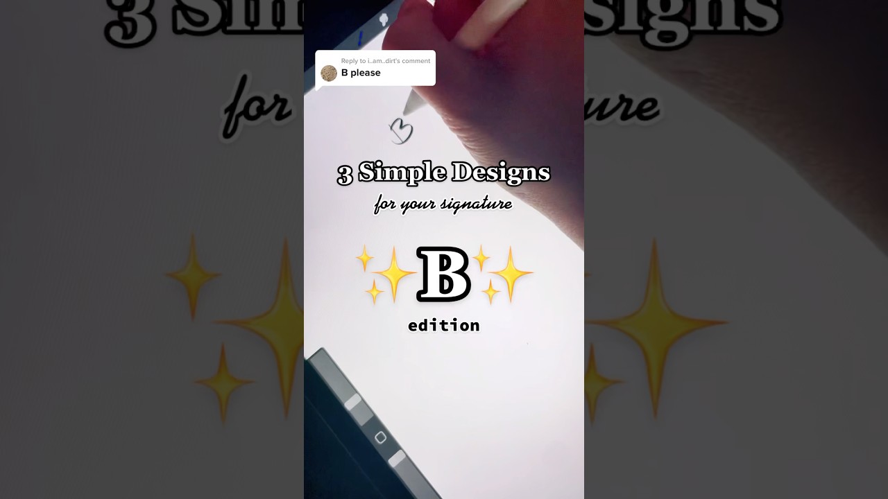 3 Simple Signature Ideas That Actually Look Nice | Letter “B” #howto #B #handwriting #calligraphy