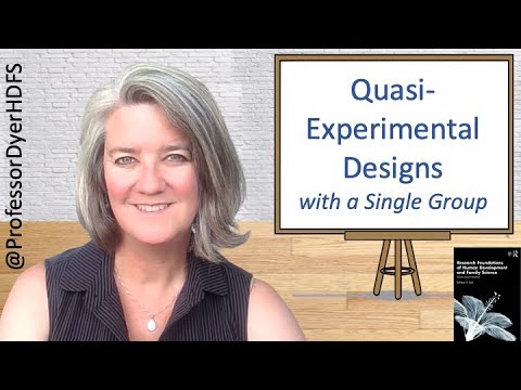 Quasi Experimental Designs with a Single Group