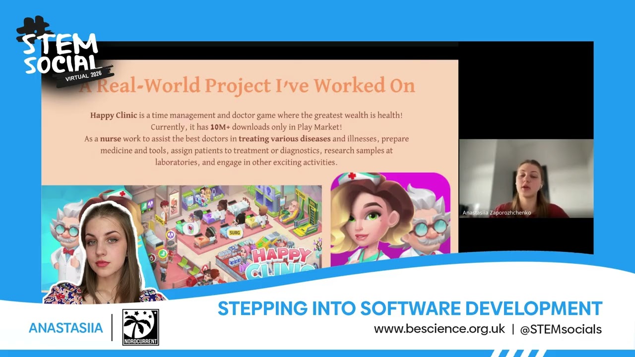 Meet Anastasiia,  Game Developer at Nordcurrent | STEM Virtual Career Talks 2026