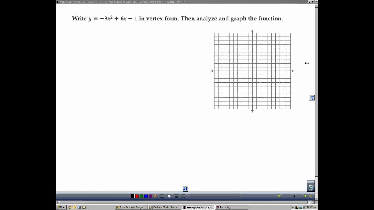 Algebra 2 Section 6 6 Analyzing Graphs of Quadratic Functions