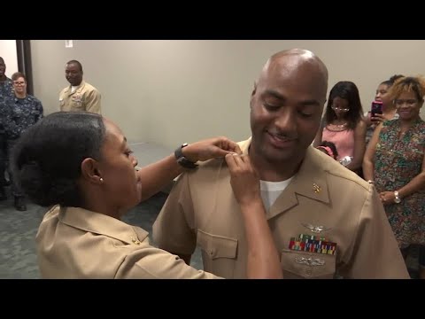 Navy husband, wife both promoted to senior chief petty officers