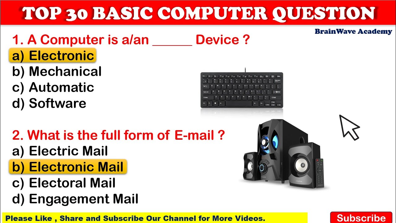 TOP 30 BASIC COMPUTER QUESTION AND ANSWER For All Competitive Exams | #computer #competition