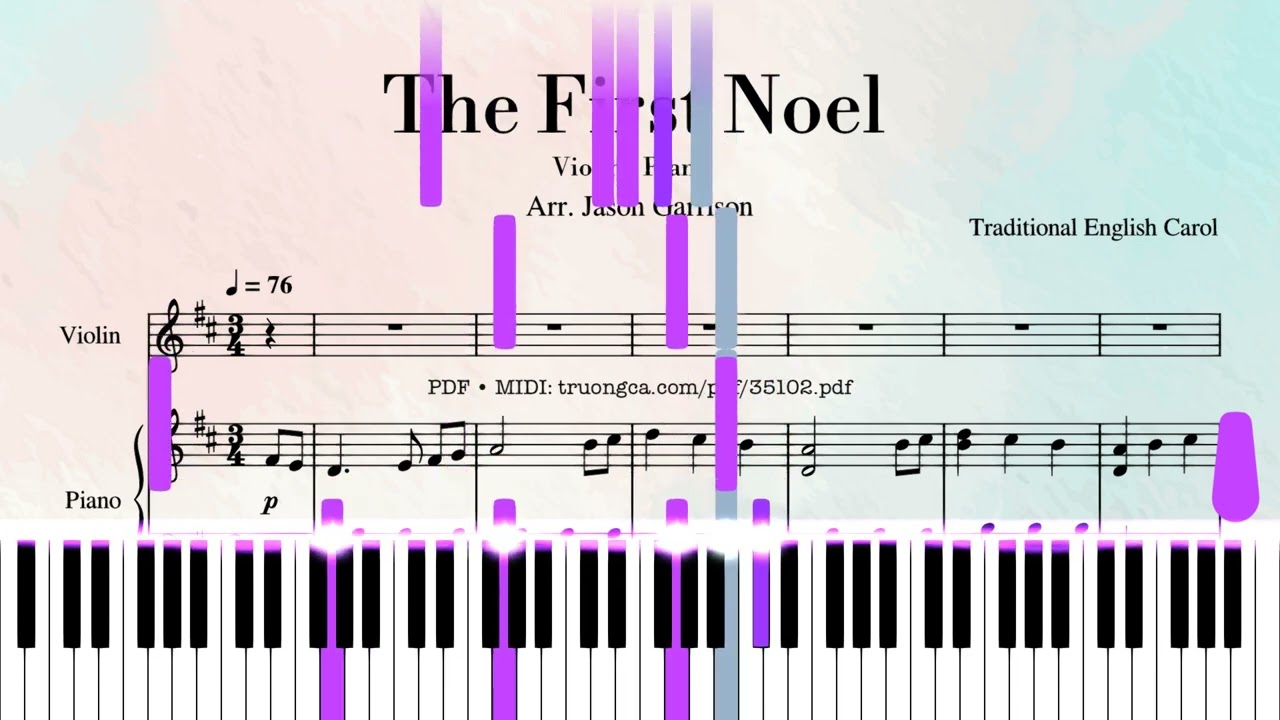 The First Noel | Piano with Sheet PDF + MIDI