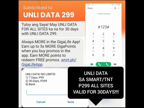 UNLI DATA ON SMART/TNT P299 FOR ALL SITES VALID FOR 30 DAYS