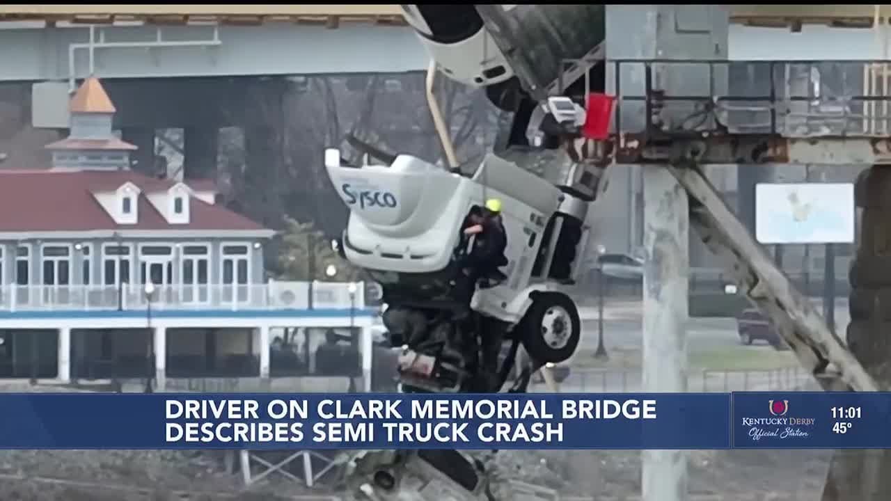 The Hollywood-Like Rescue of a Driver Dangling With Her Semi Truck Over ...