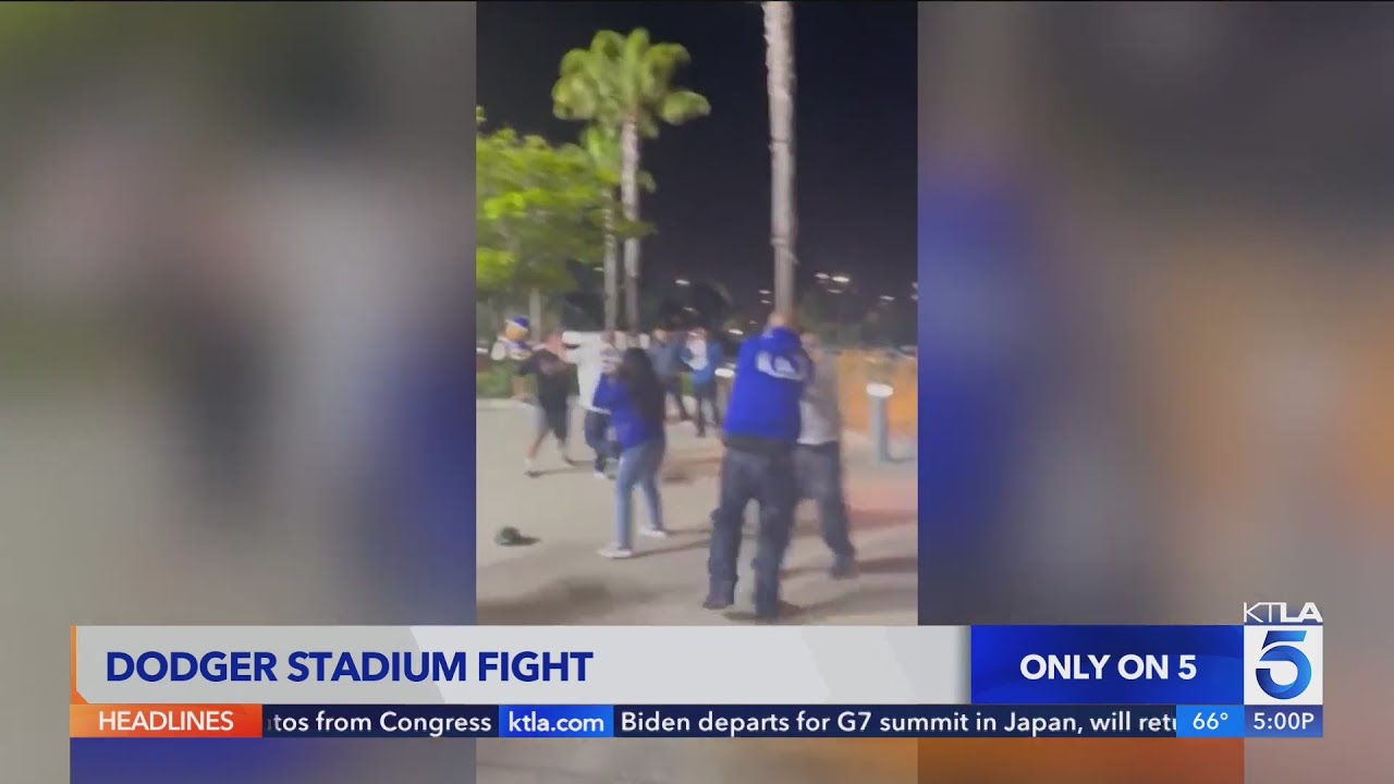 Video shows brawl at Dodger Stadium