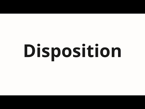 How to pronounce Disposition