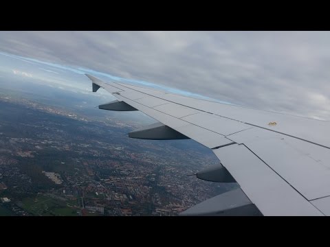 WING VIEW DEPARTURE | Lufthansa Airbus A319 Takeoff at Leipzig Halle Airport