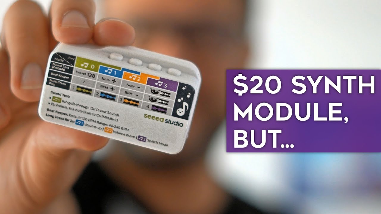 A $20 MIDI synthesizer based on the SAM2695 chip (#seeed  #XIAO-MIDI-Synthesizer)