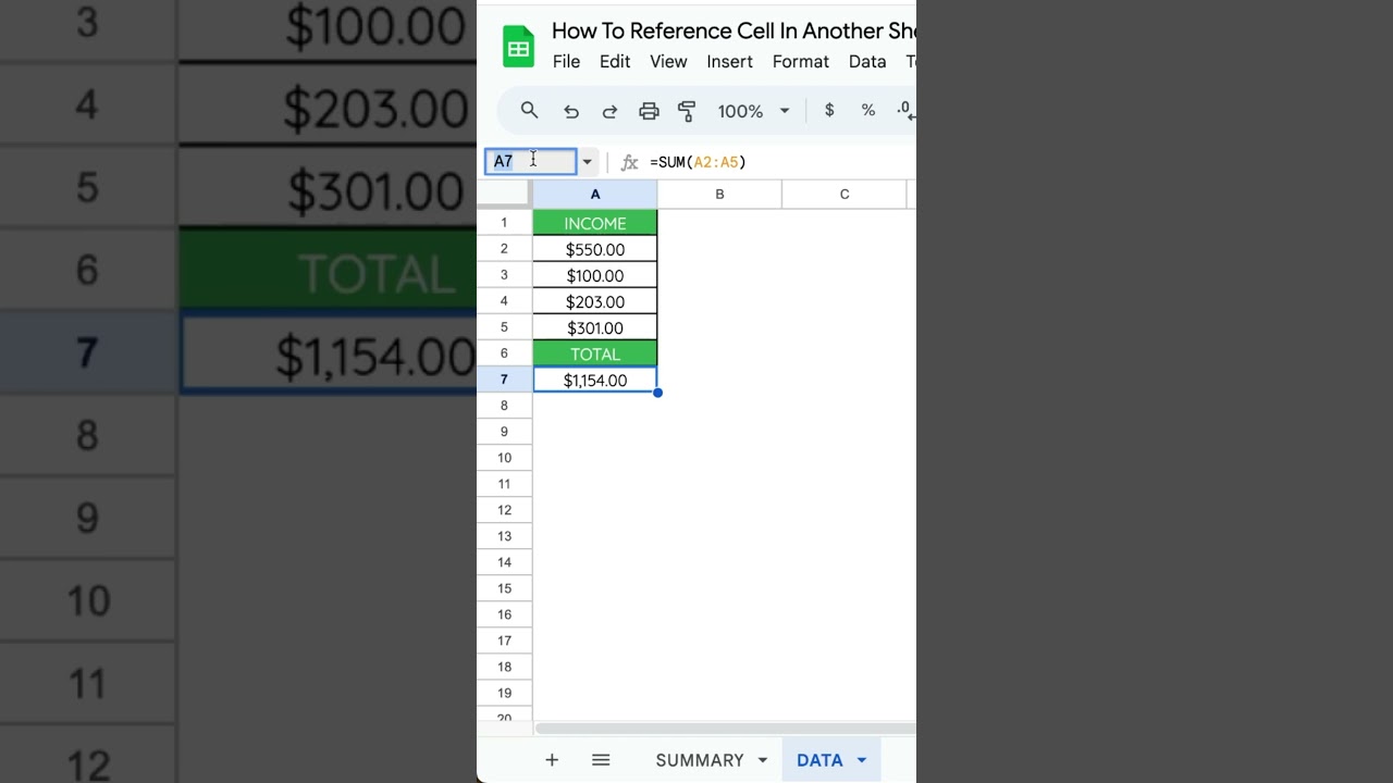 How To Reference Cell In Another Sheet #googlesheets