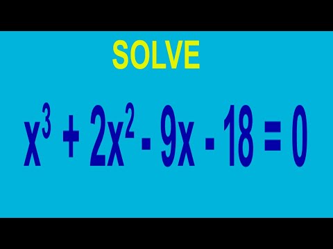 Solve x^3+〖2x〗^2-9x - 18=0