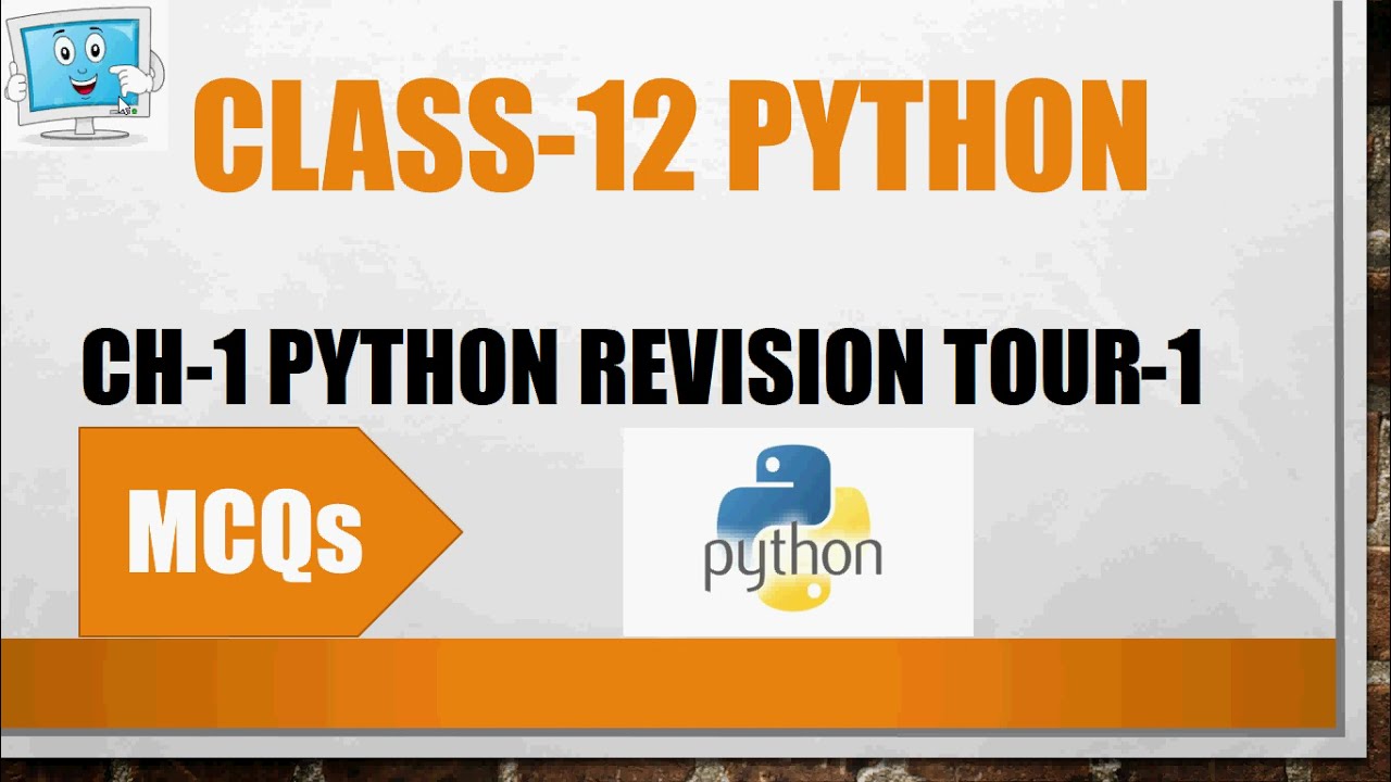 MCQs||Ch-1||PYTHON REVISION TOUR-1||CLASS-12 PYTHON