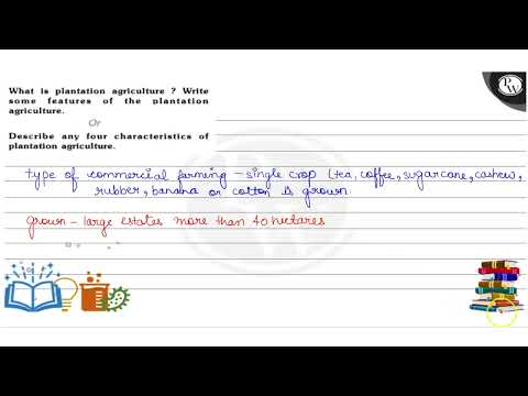 What is plantation agriculture? Write some features of the plantation agriculture.
Or
Describe an...