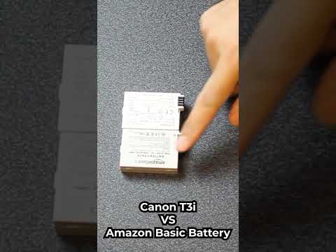 Canon T3i Original VS Amazon Basic Battery | #k2m #unboxing #shorts