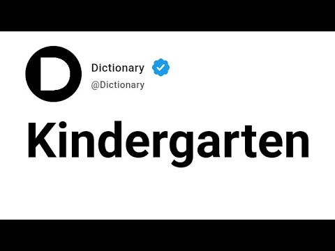 Kindergarten Meaning In English