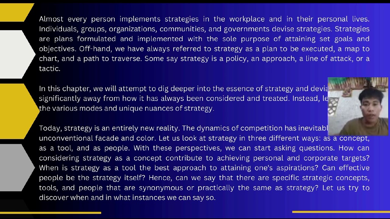 Chapter 9: The Strategy Framework