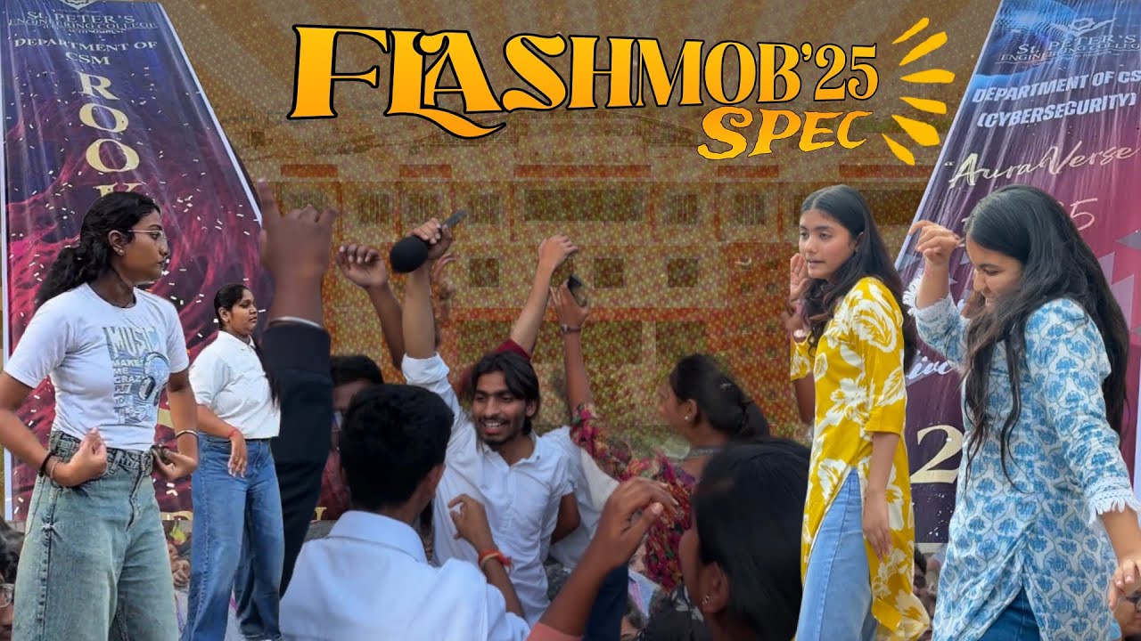 FRESHERS' 25 FLASHMOB 🔥⚡ | 📍ST PETERS ENGINEERING COLLEGE | SPEC | SPEC NEWS