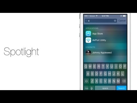 iOS 7: Spotlight search